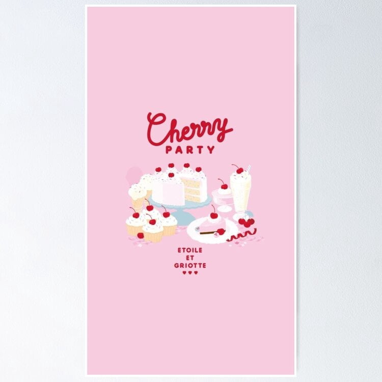 Poster Fruit Market, Cherry Print, Printable Wall Art, Abstract Art ...