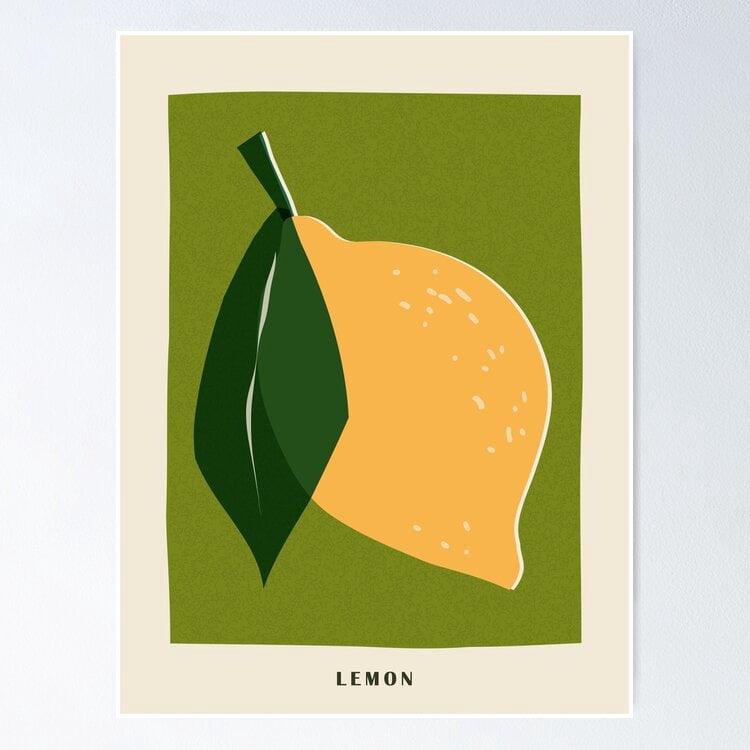 Poster Fruit market, Lemon, Cottagecore aesthetic, Exhibition, Pop art ...