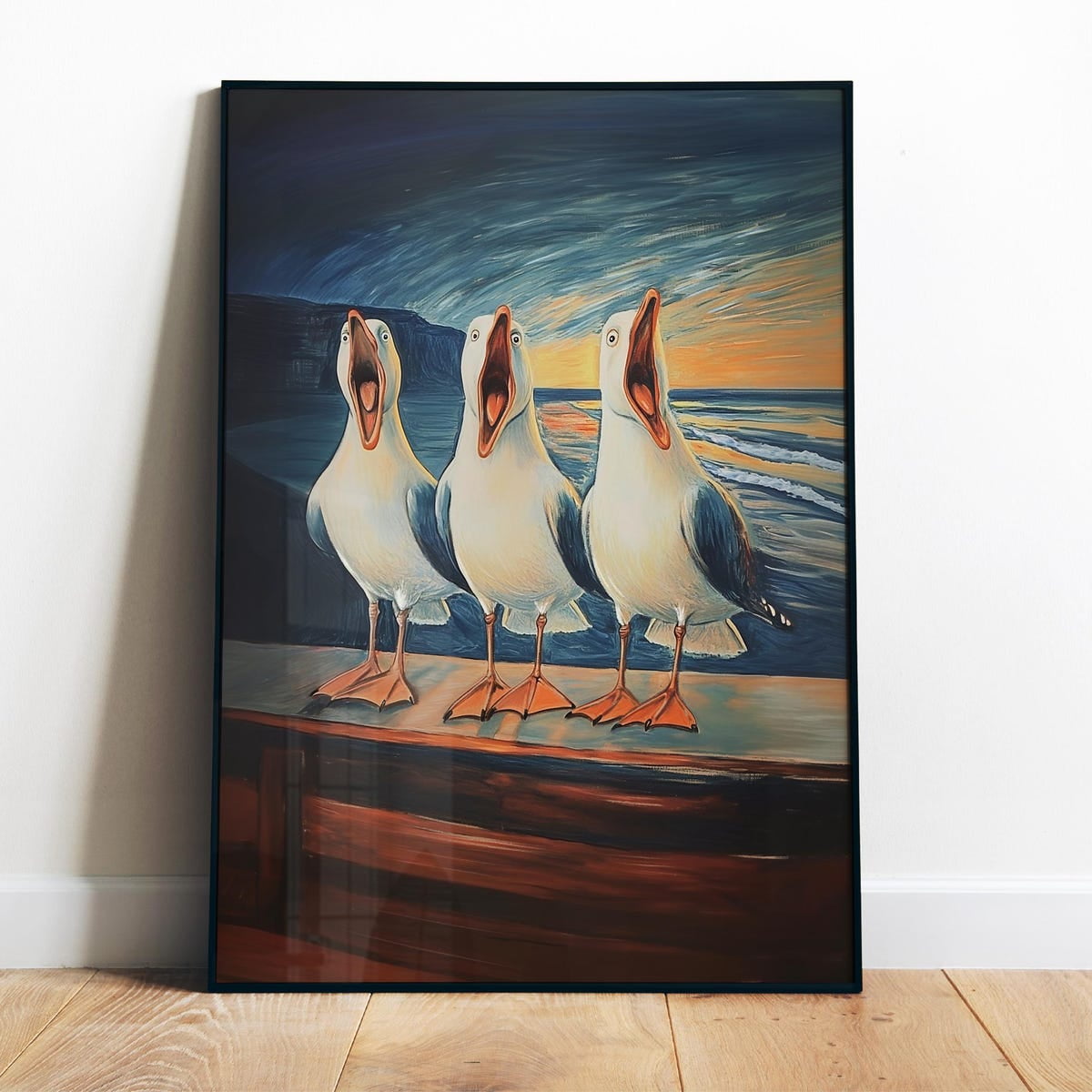 Poster Funny Annoying Seagull Poster Printable Bathroom Wall Art Retro ...