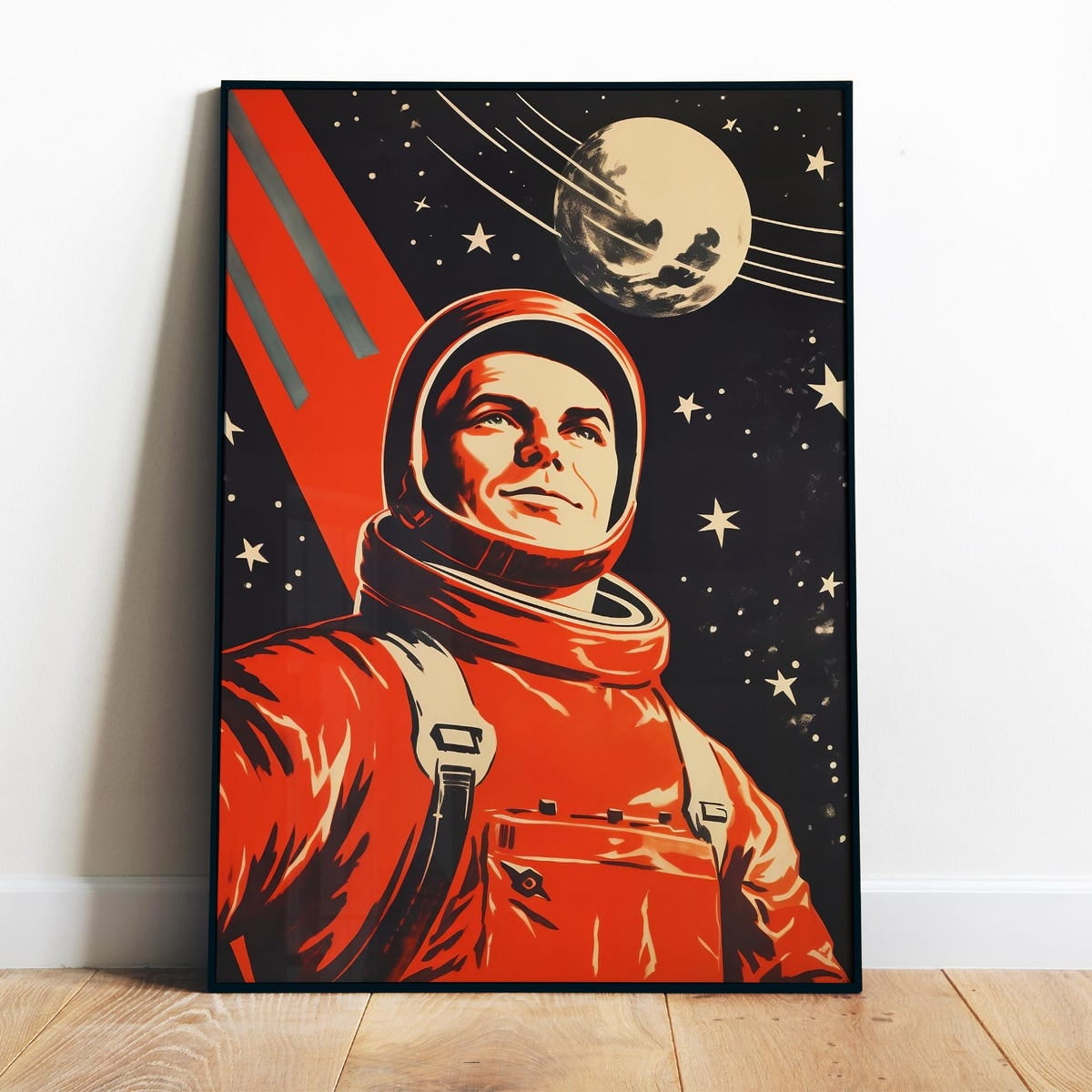 Poster Gagarin Poster Printable Retro Art Ussr Propaganda Poster Astronaut Wall Art Space Travel ...