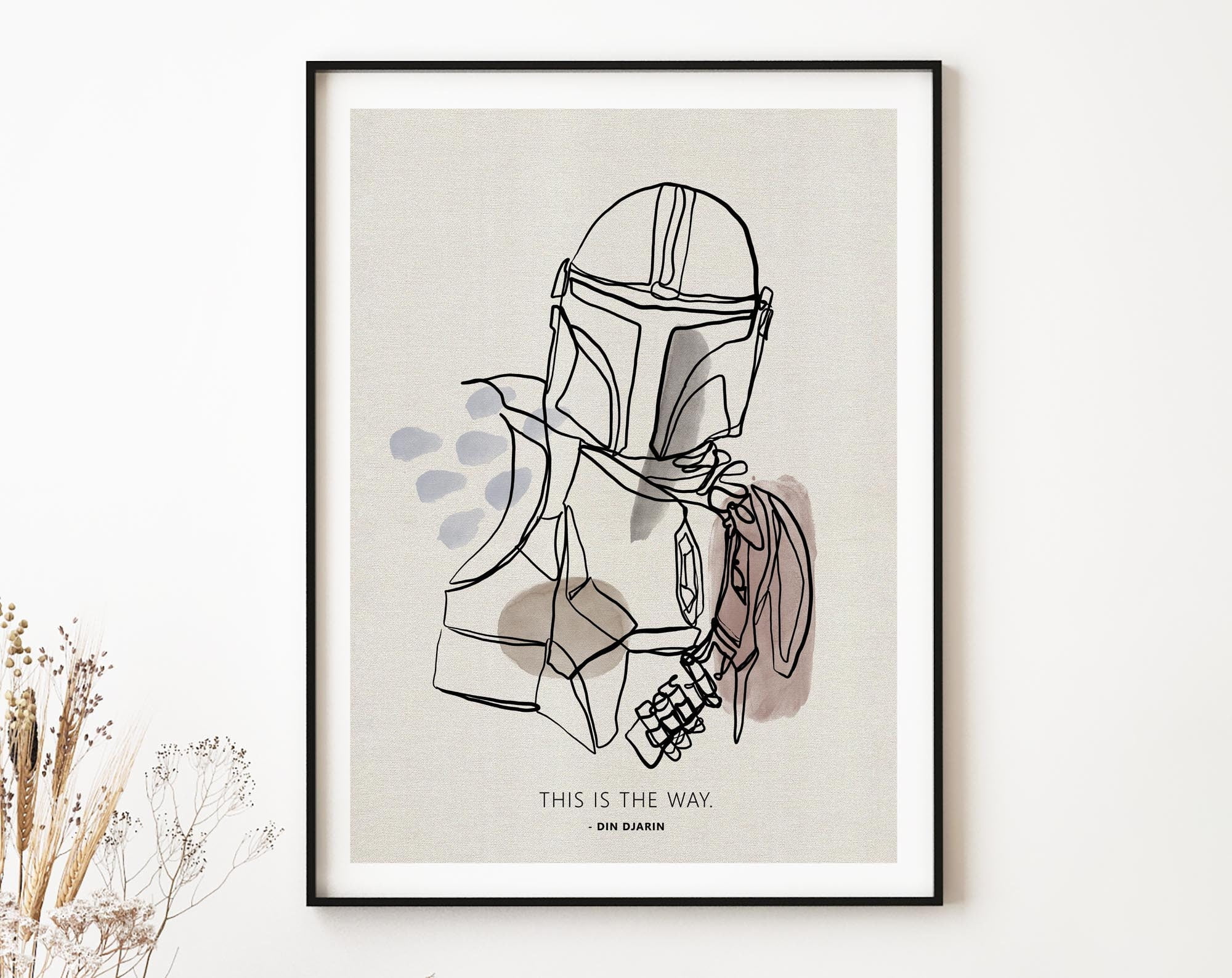 Poster Galactic Bounty Hunter Hero Minimalist Poster | Fantasy Art ...