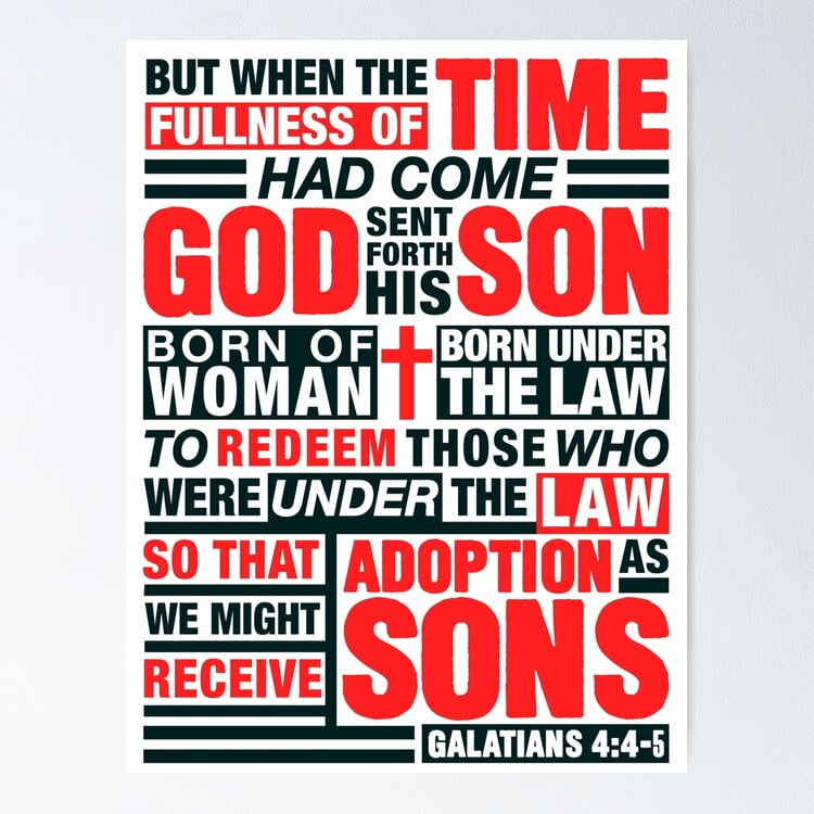 Poster Galatians Adoption As Sons Poster - No Framed, Vintage Wall Art ...
