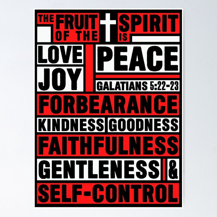 Poster Galatians Love Joy Peace Poster - No Framed, Vintage Wall Art ...