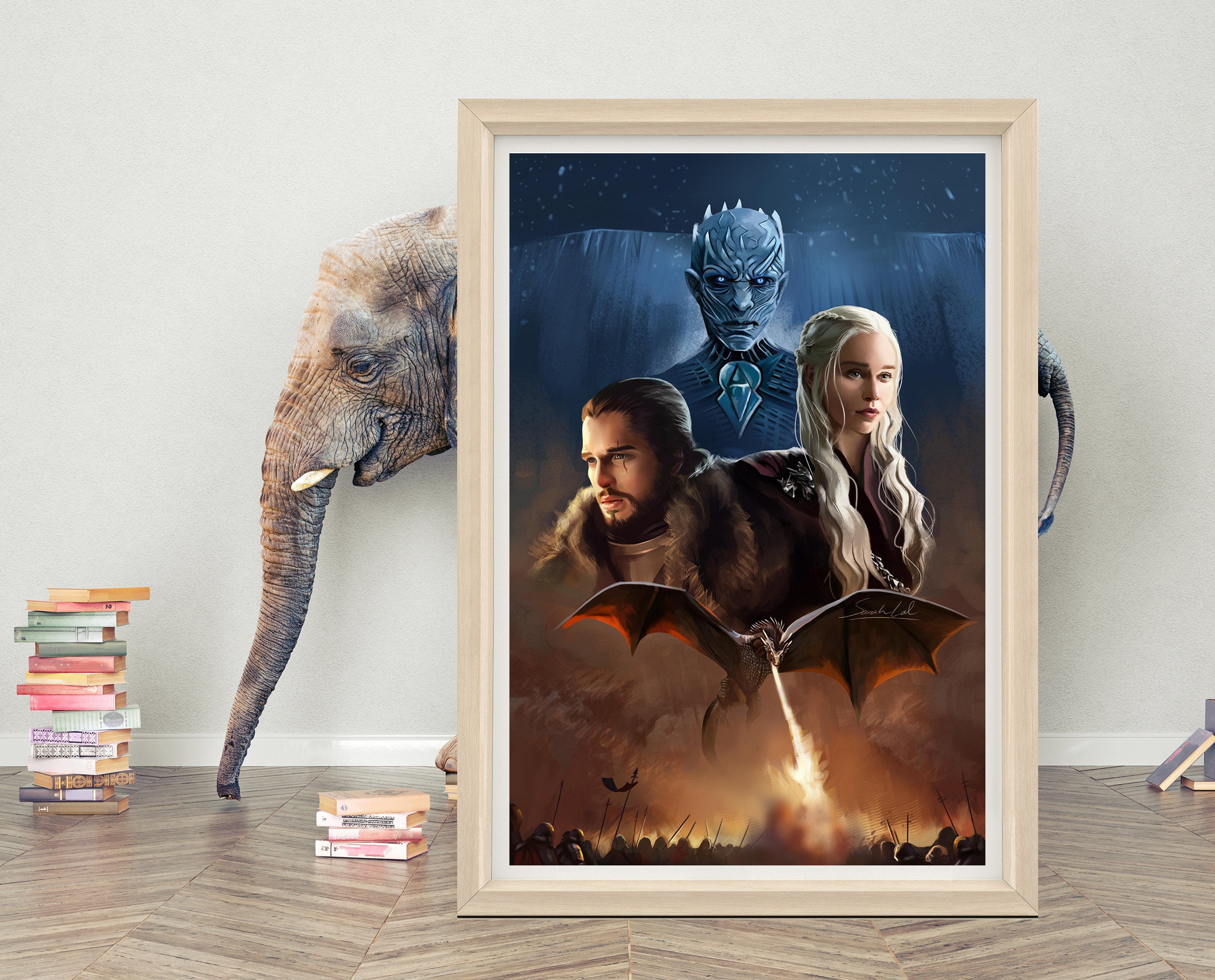 Poster Game Of Thrones Targaryen Daenerys Targaryen Jon Snow Ice King ...