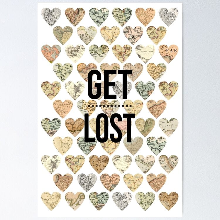 Poster Get lost (go tavel) - Unframed Poster, 24x36 - Walmart.com