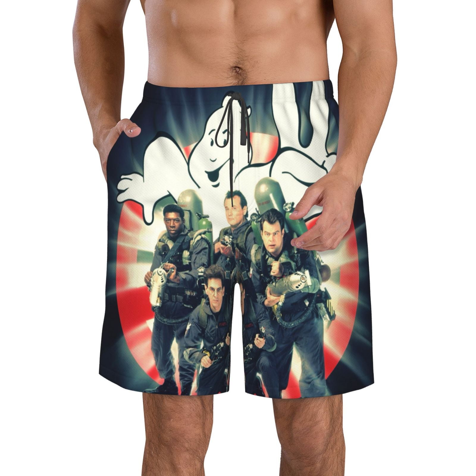 Poster Ghostbusters Men's Beach Shorts Swim Trunks Casual Quick Dry ...