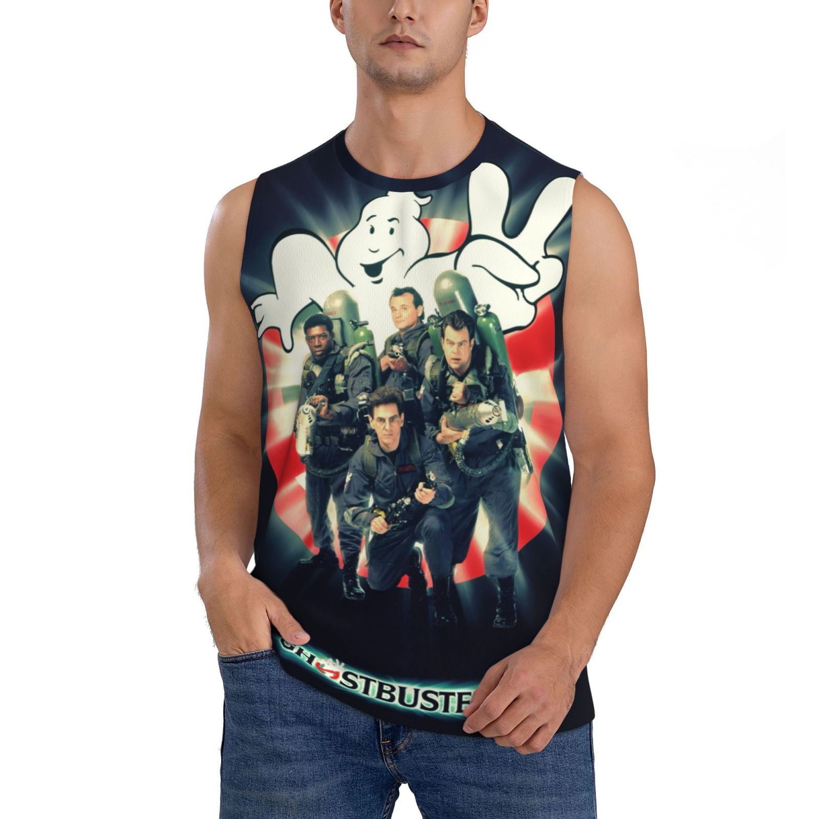 Poster Ghostbusters Men's Tank Top Lightweight Summer Sleeveless Tee ...