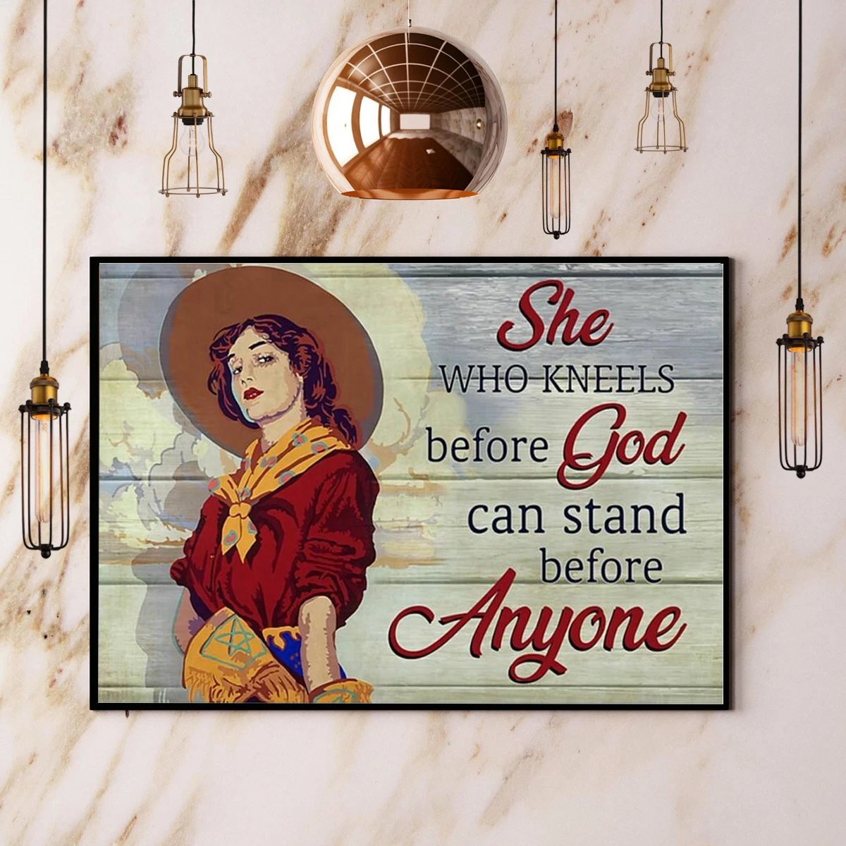 Poster Girl She Who Kneels Before God Can Stand Before Anyone ...
