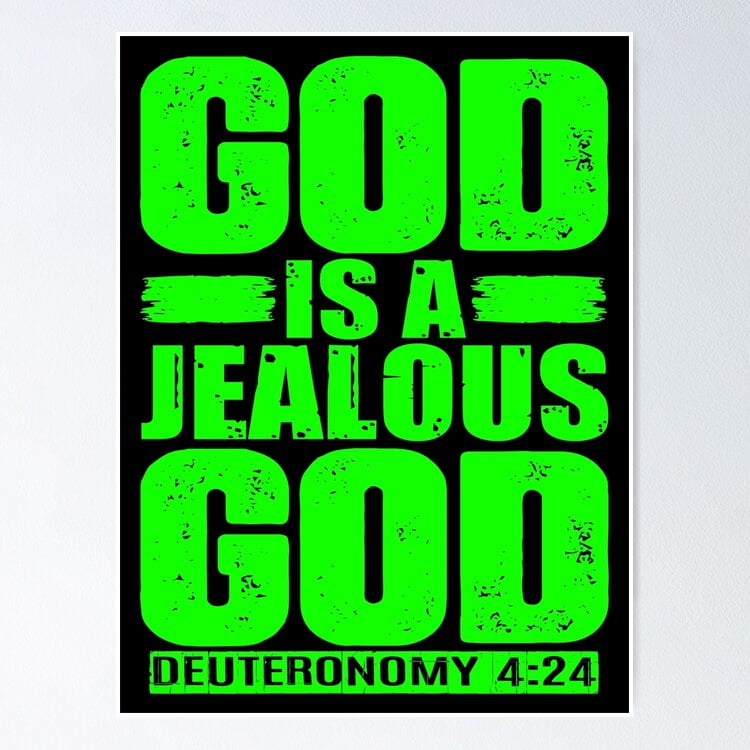 Poster God Is A Jealous God. Poster - No Framed, Vintage Wall Art, Hot ...