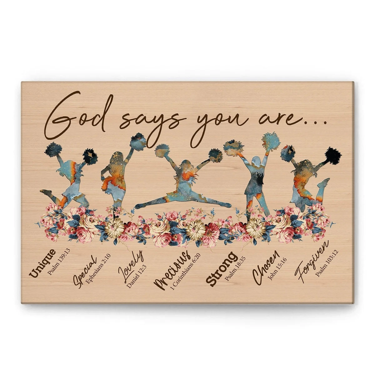 Poster God Says You Are Gift For Cheerleading Cheerleader Girl Women ...