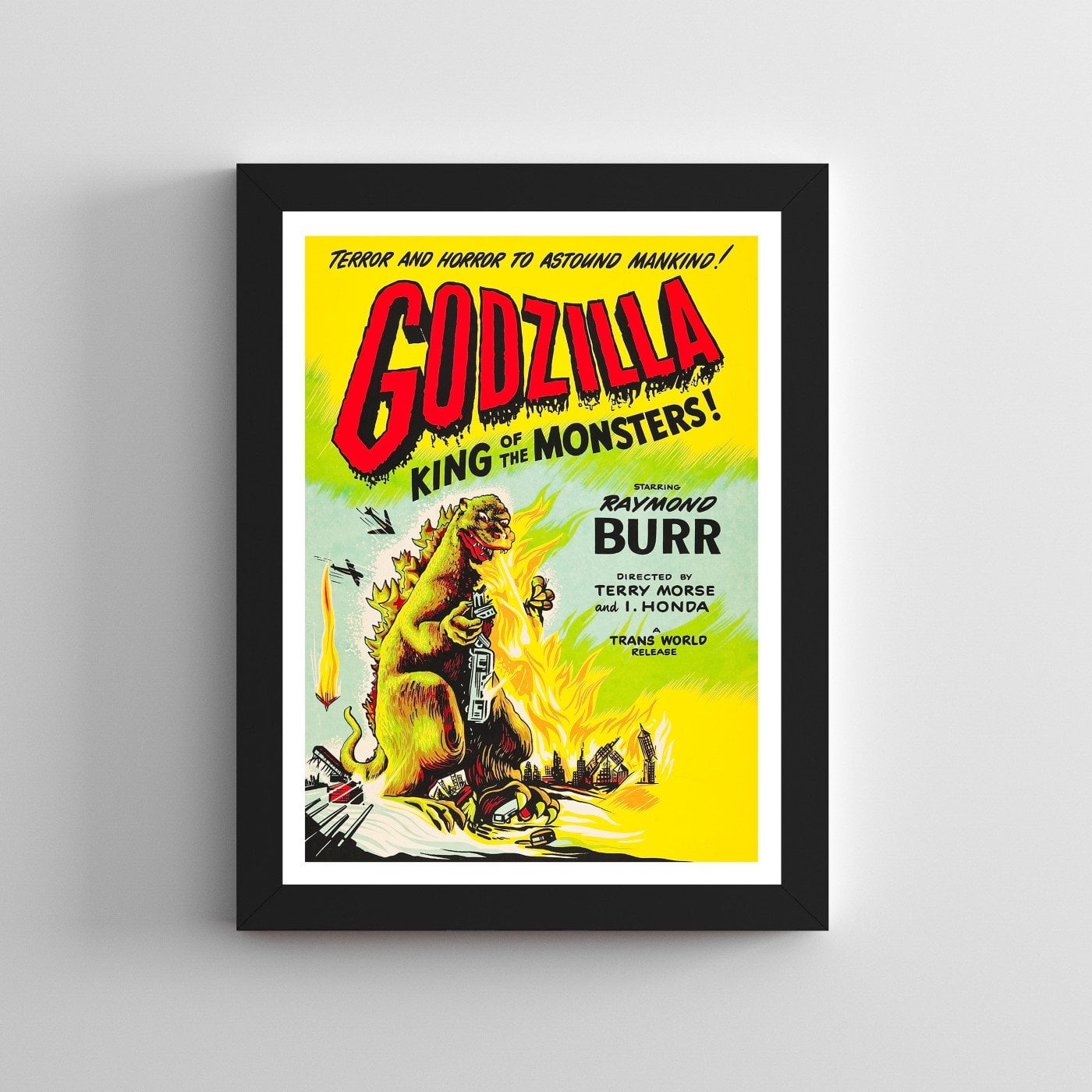 Poster Godzilla Retro Film / Movie Poster -UNFRAMED - Walmart.com