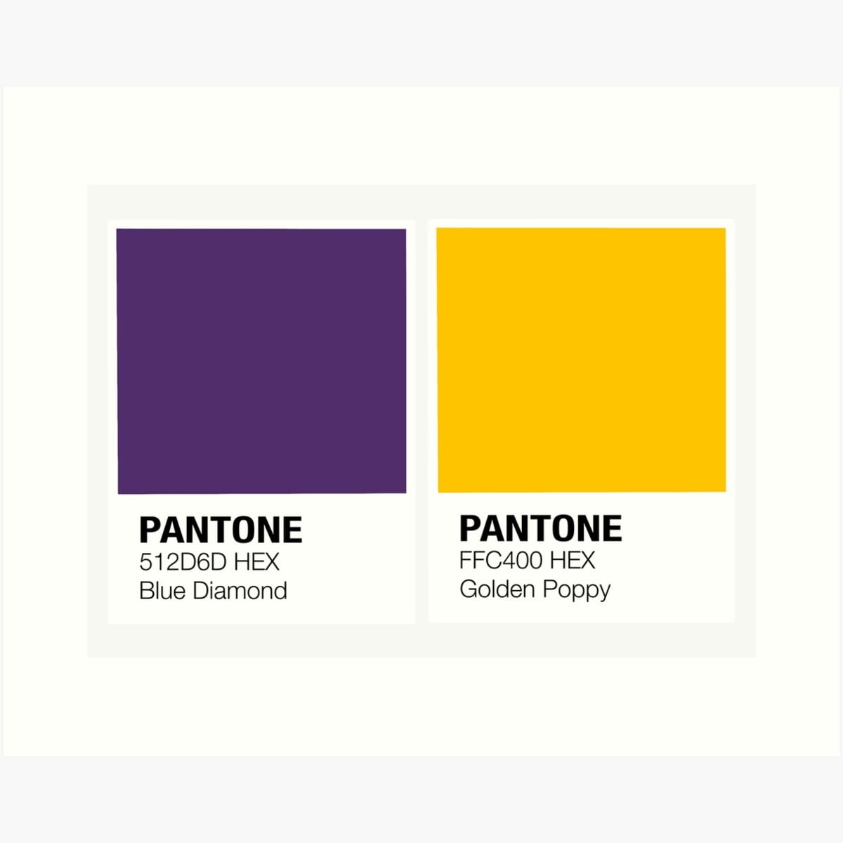 Poster Gold And Purple Pantone Poster No Framed, 12x18 - Walmart.com