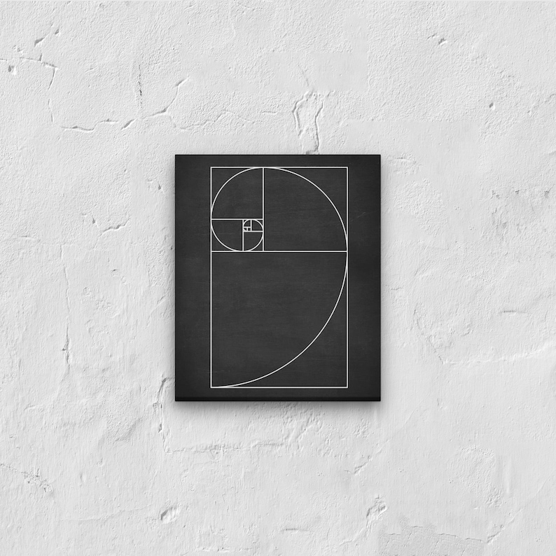 POSTER Golden Ratio Art Fibonacci Spiral-UNFRAMED - Walmart.com