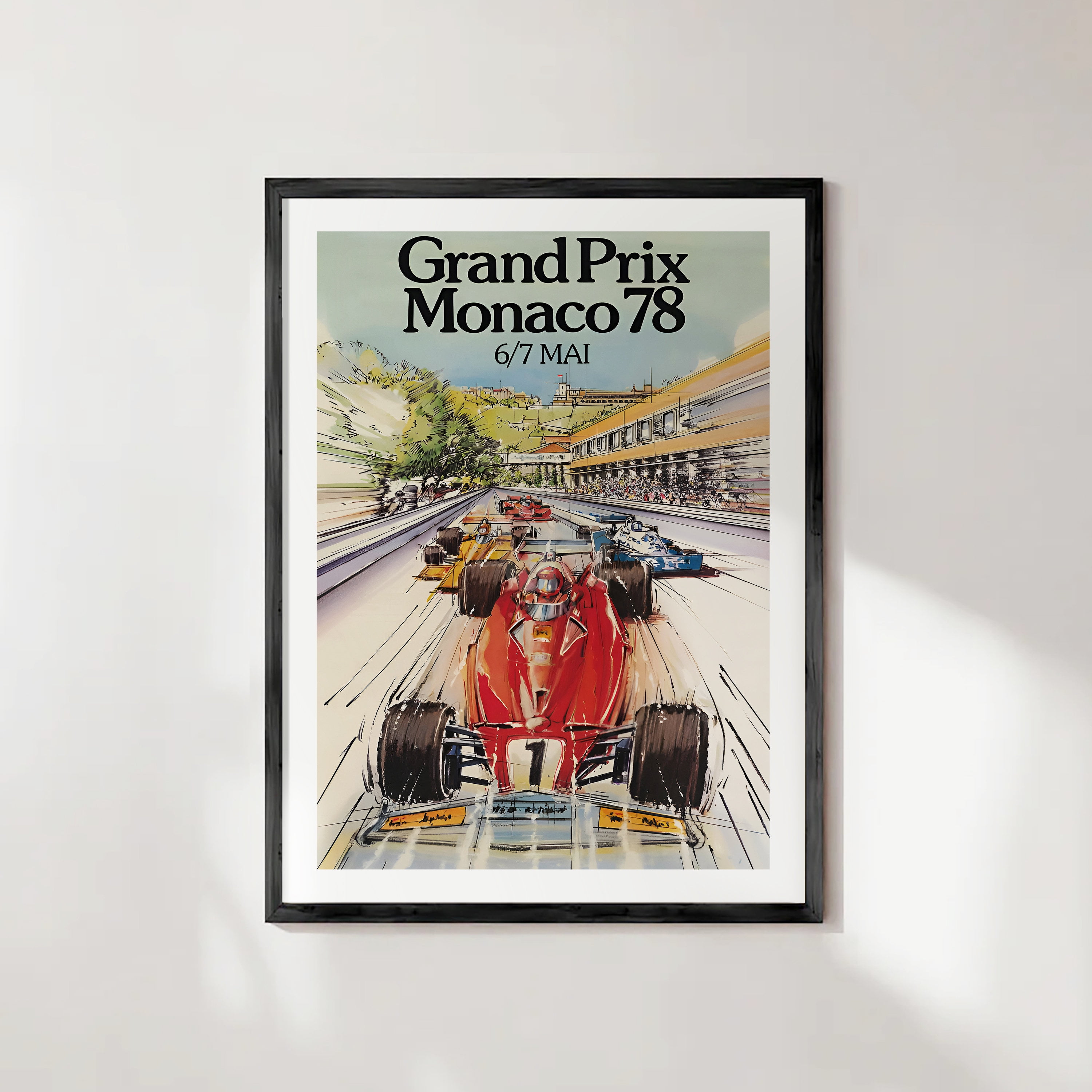 Poster Grand prix Monaco 1978 F1 racing Poster , Formula 1 racing ...