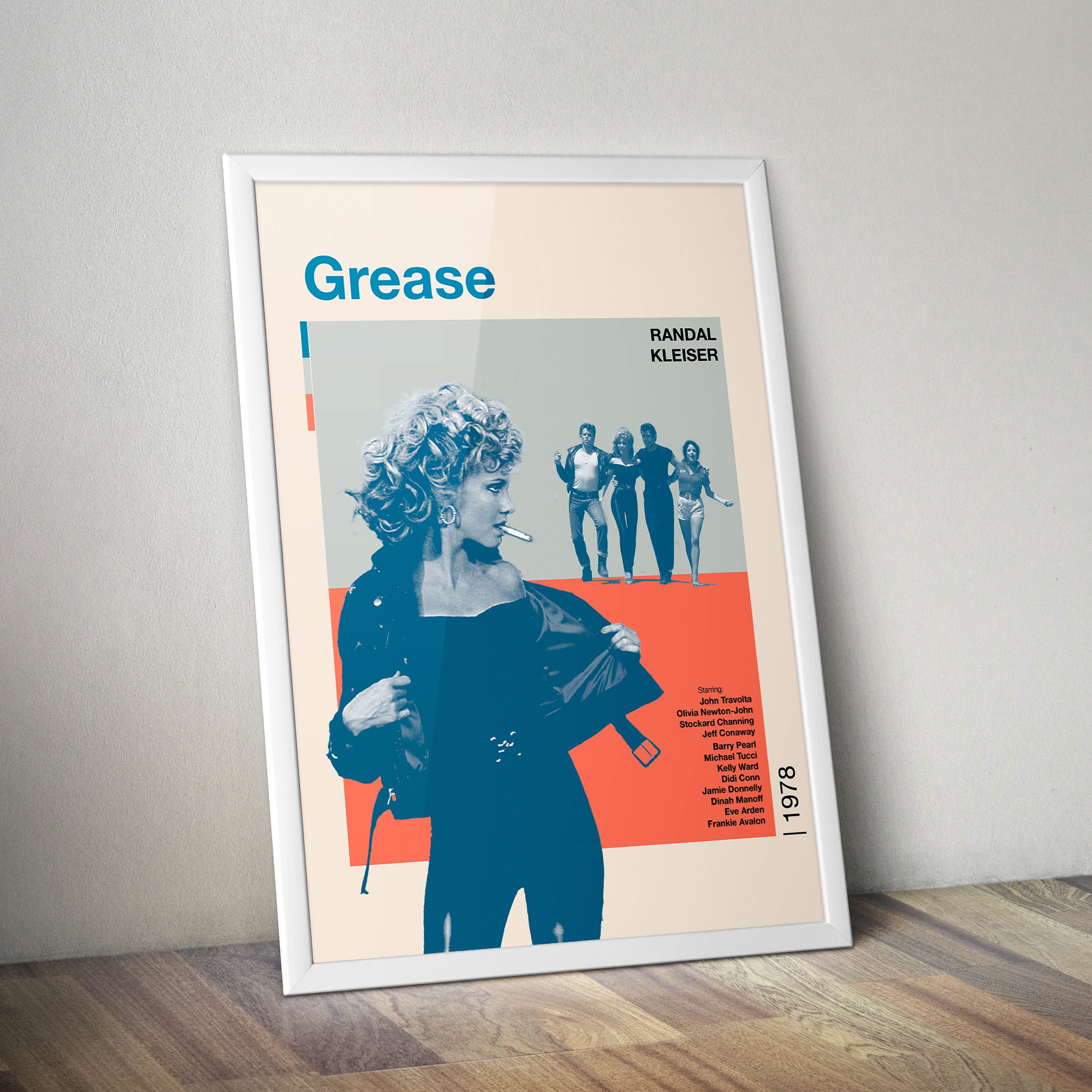 Poster Grease Poster | Grease Movie Retro Movie Movie Print | High ...