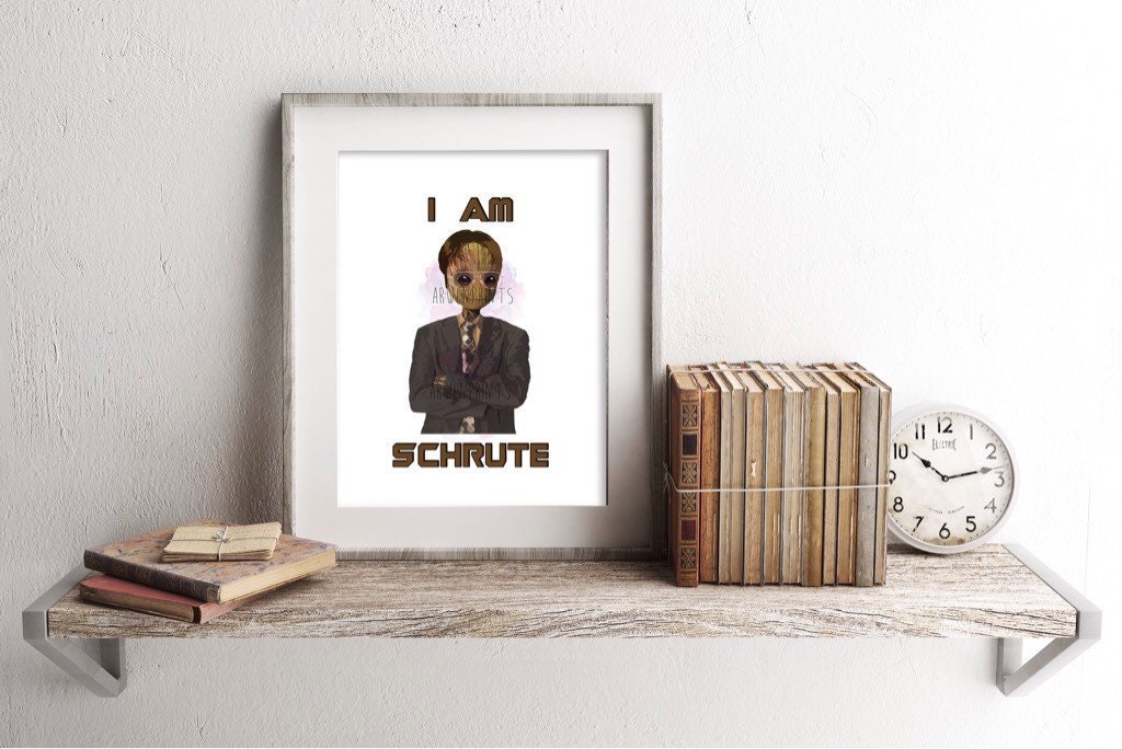 Poster Guardians of the Galaxy Groot The Office Dwight Schrute I AM ...