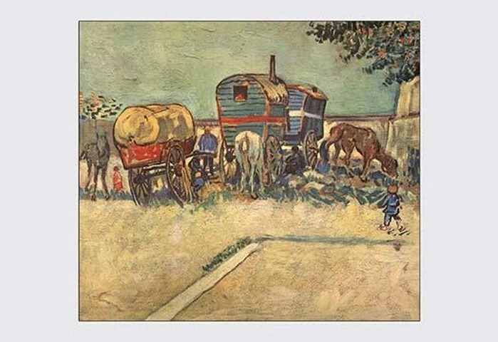 Poster Gypsy Camp Vincent Van Gogh Print- UNFRAMED Poster Prints, Wall ...