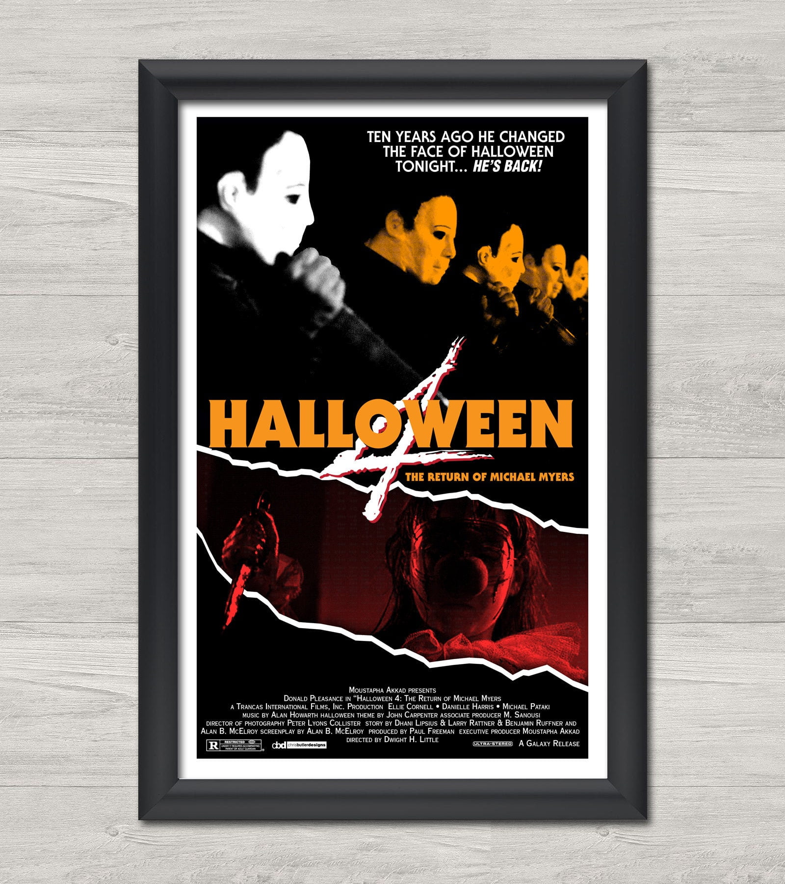 Poster Halloween 4: The Return of Michael Myers Movie Poster -UNFRAMED ...