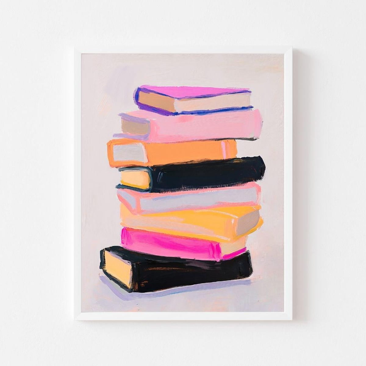 Poster Halloween Book Stack Painting | Colorful Classroom Library Wall ...