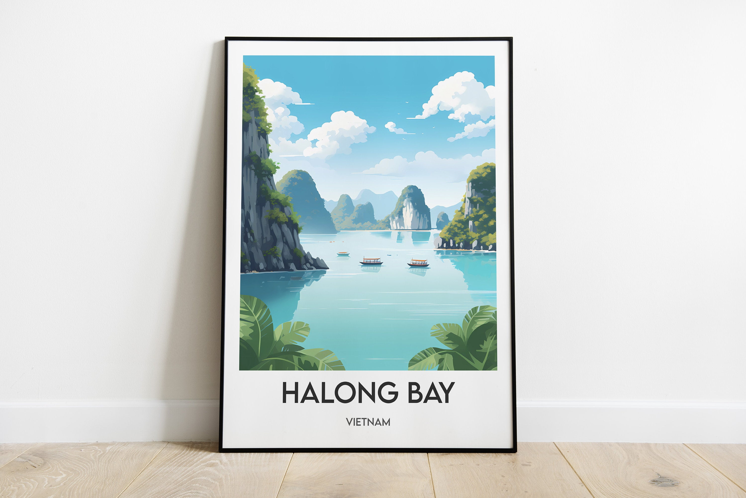 POSTER Halong Bay, Vietnam, Poster, Minimalistic print, World Poster ...