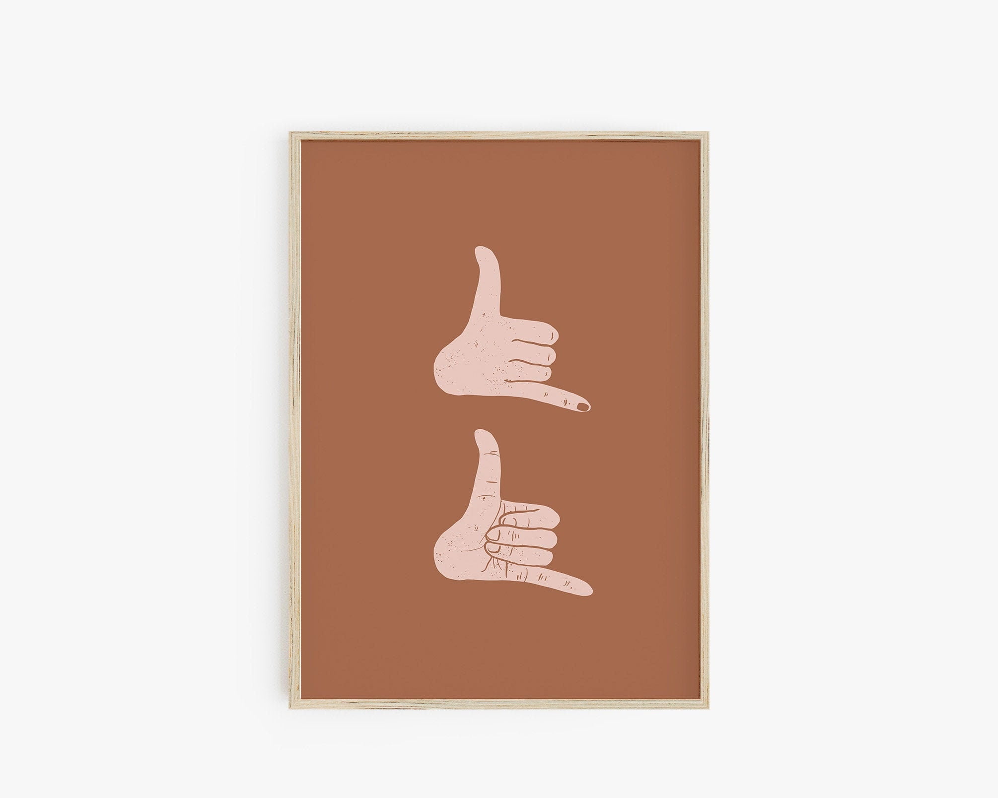 Poster Hang Loose Hand Gesture Print, Shaka Sign Poster , Surfing ...