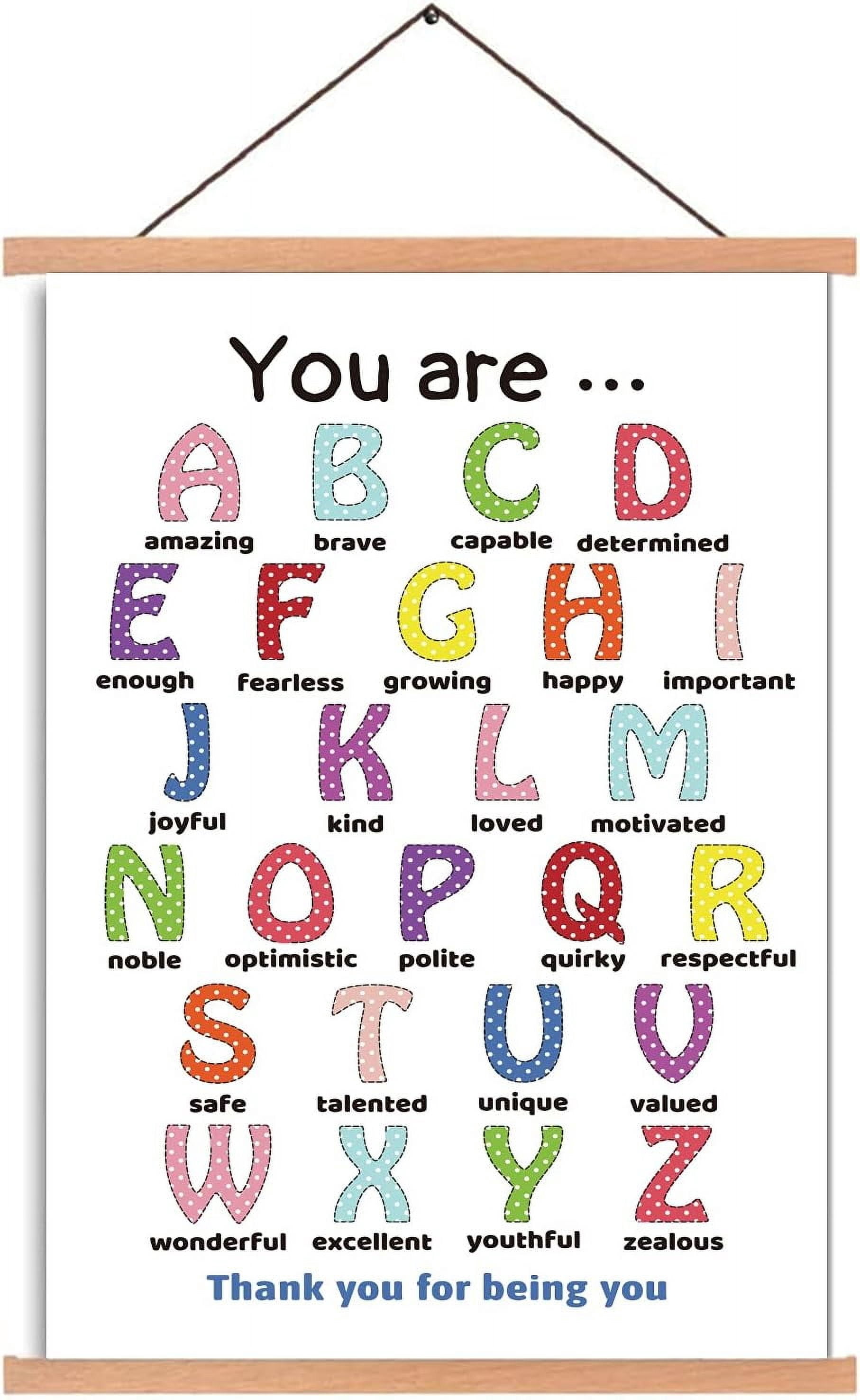 Poster Hanger English Alabet Wooden Poster Child Education Hangers ...