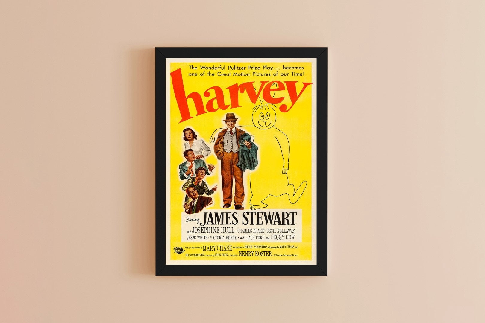 POSTER Harvey James Stewart Film / Movie Advertising Poster In A Black ...