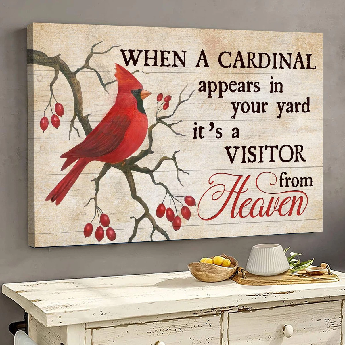 Poster Heaven - When A Cardinal Appears In Your Yardit'S A Visitor From ...