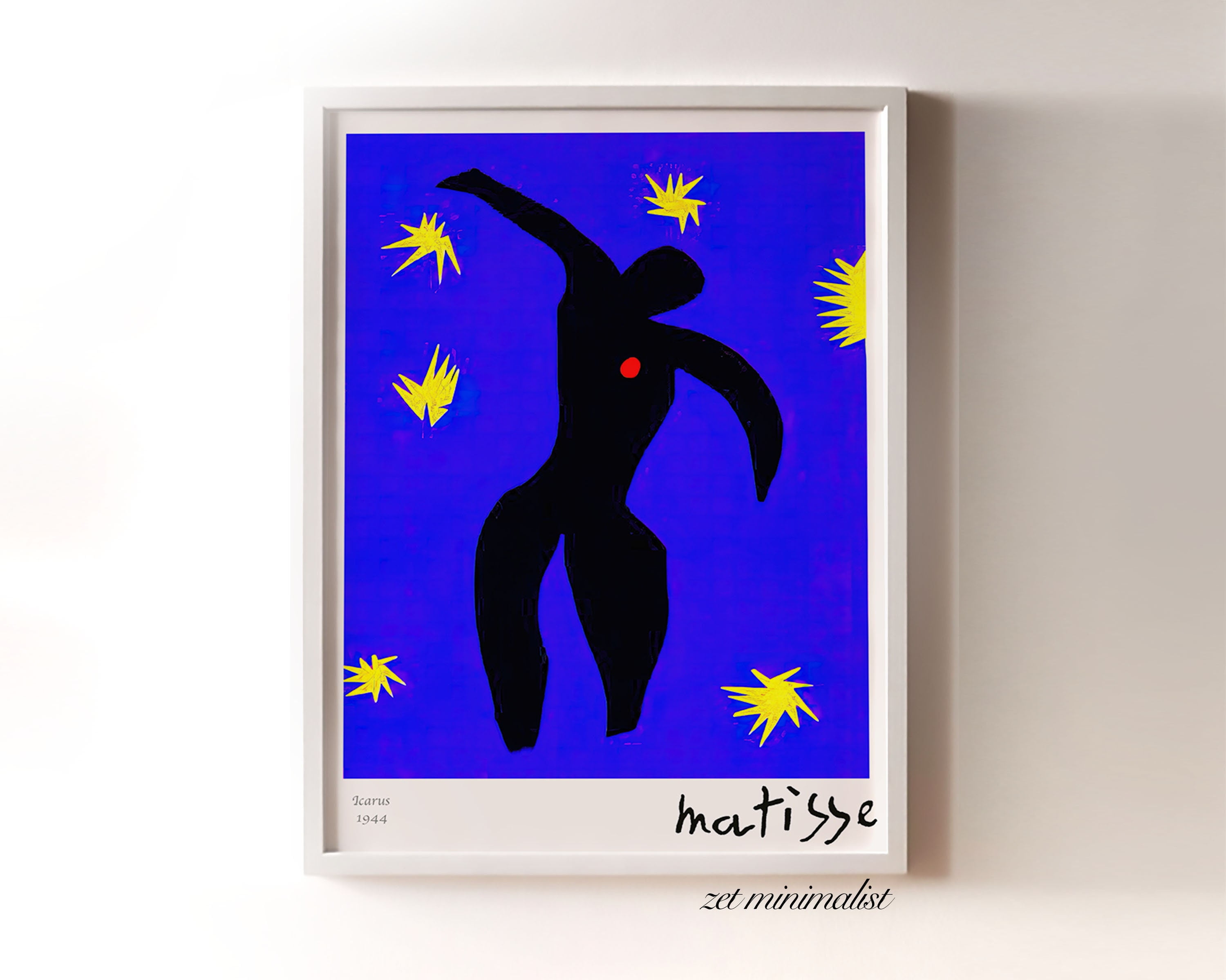 Poster Henri Matisse, Icarus 1944, Vintage and Retro Exhibition Poster Art ,Reproduction ...
