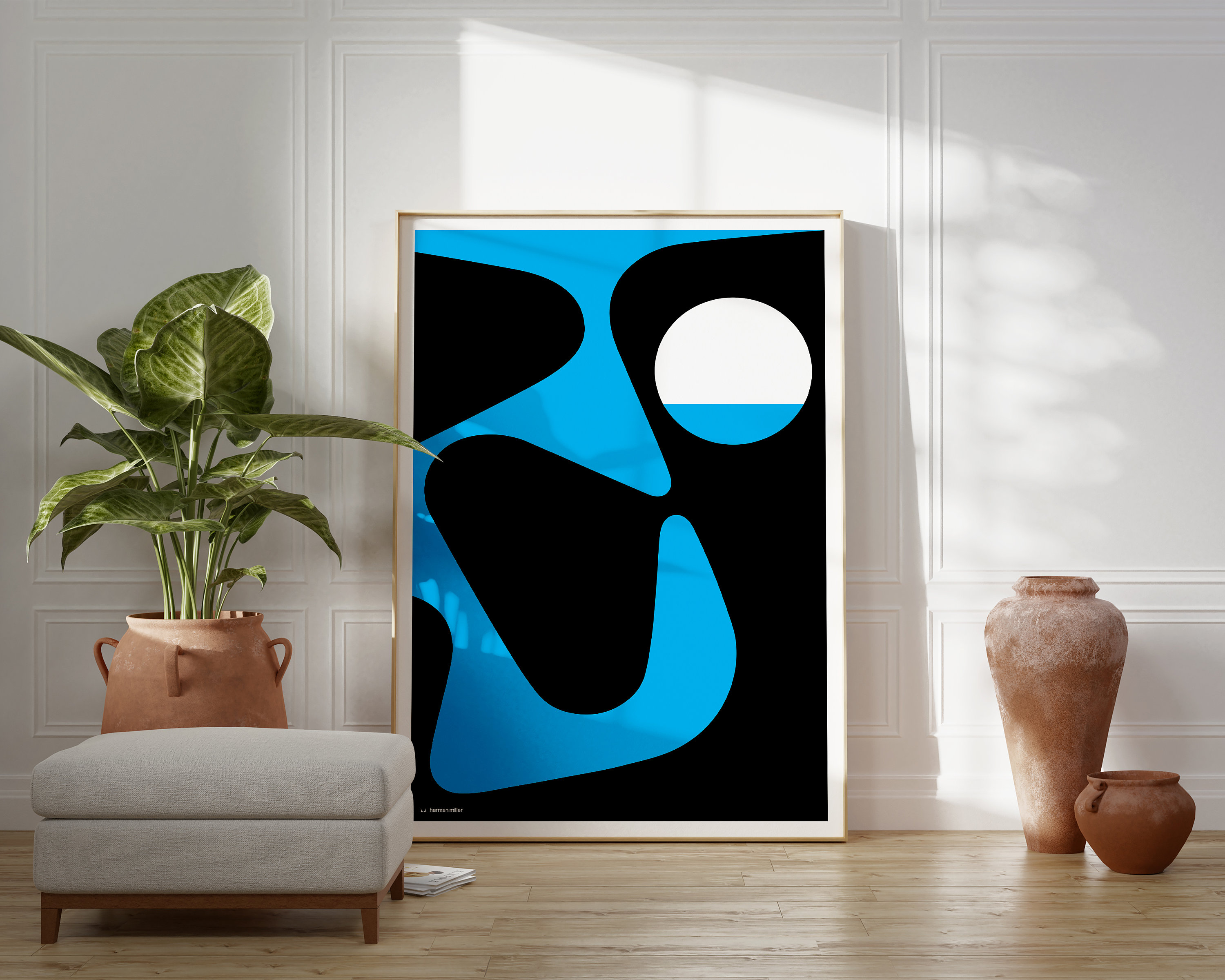POSTER Herman Miller Poster | Nelson Pop Art Blue and Black | Mid ...