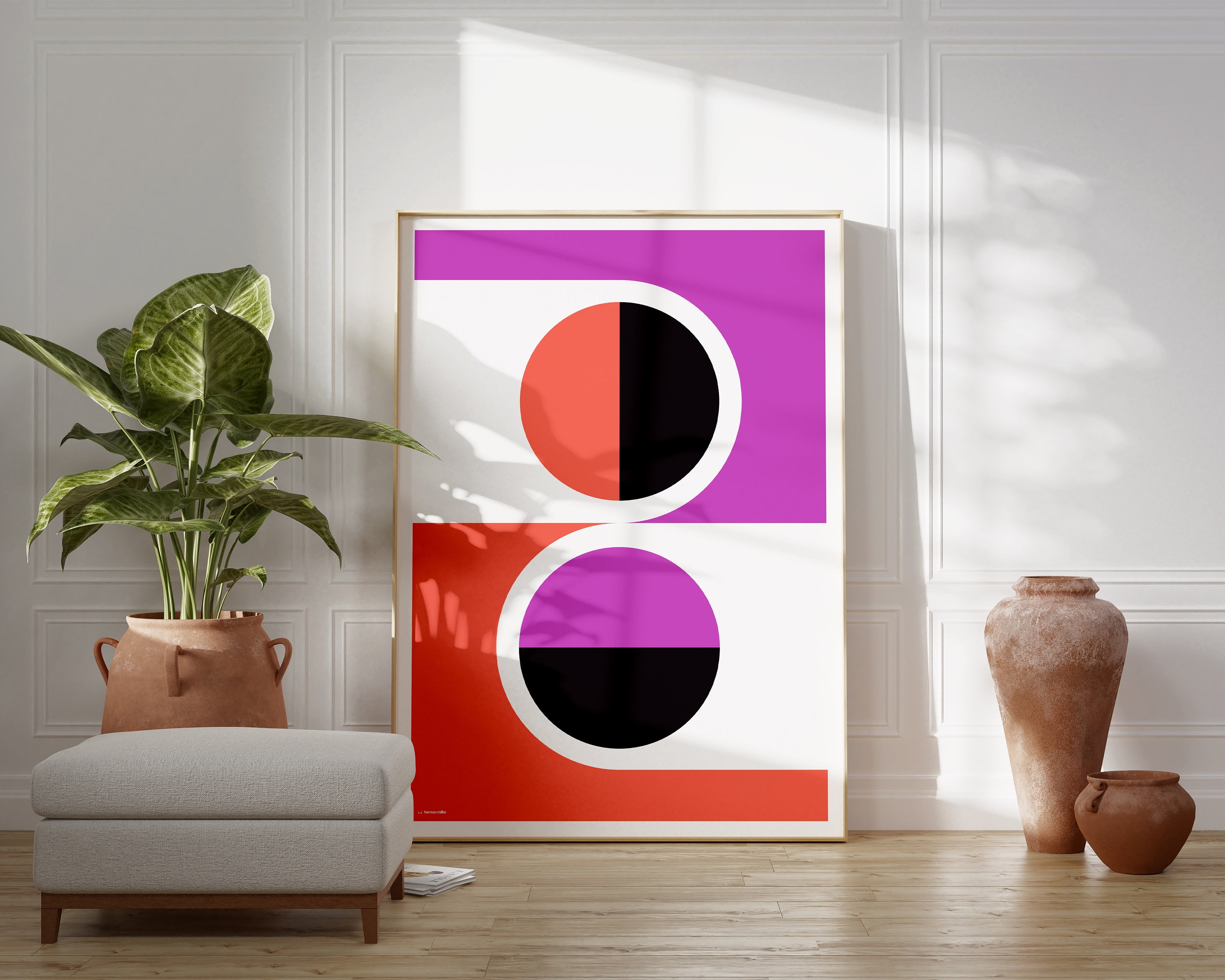 POSTER Herman Miller Poster | Nelson Pop Art Two Split Circles Poster ...