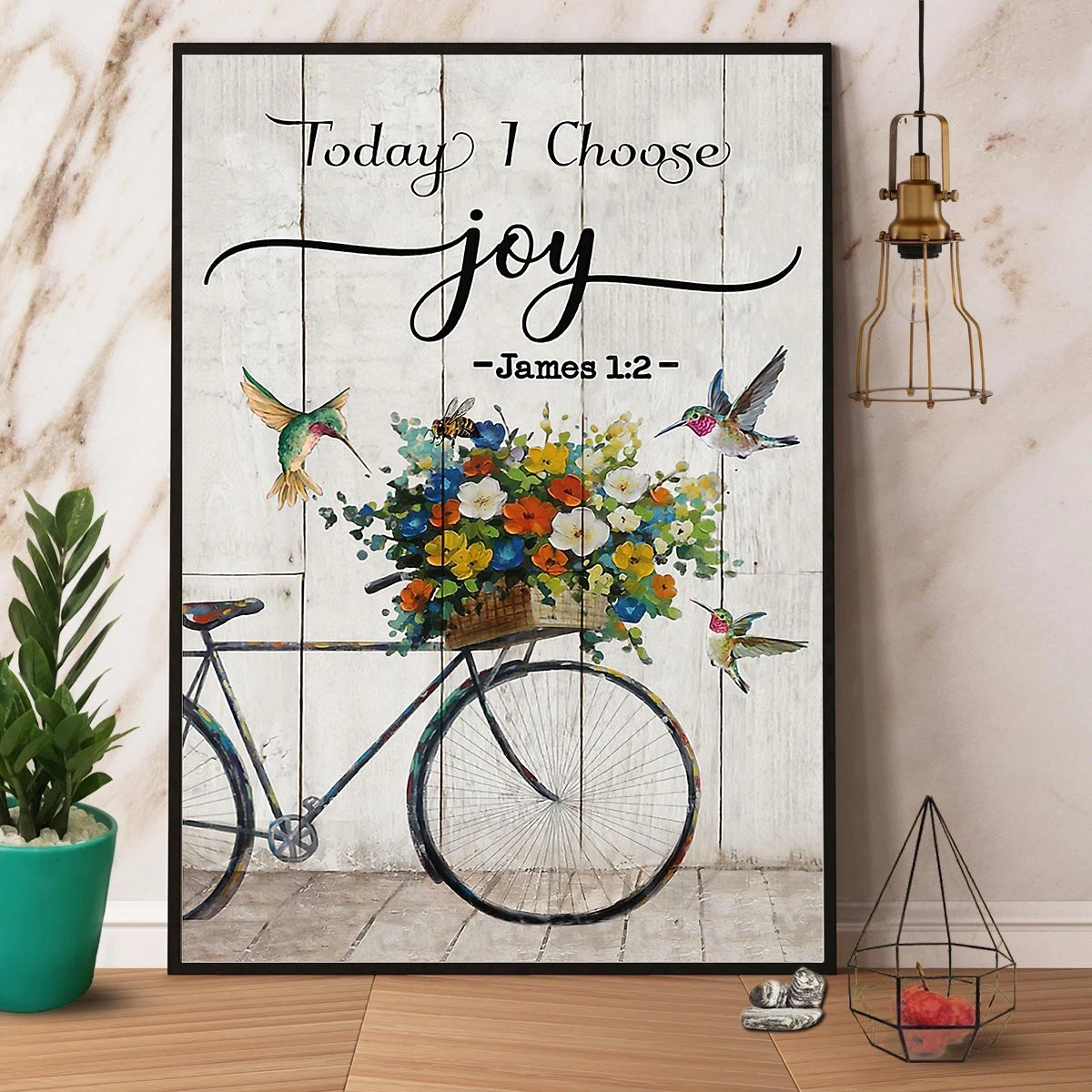 Poster Hippie Hummingbird Today I Choose Joy - UNFRAMED Poster Prints ...