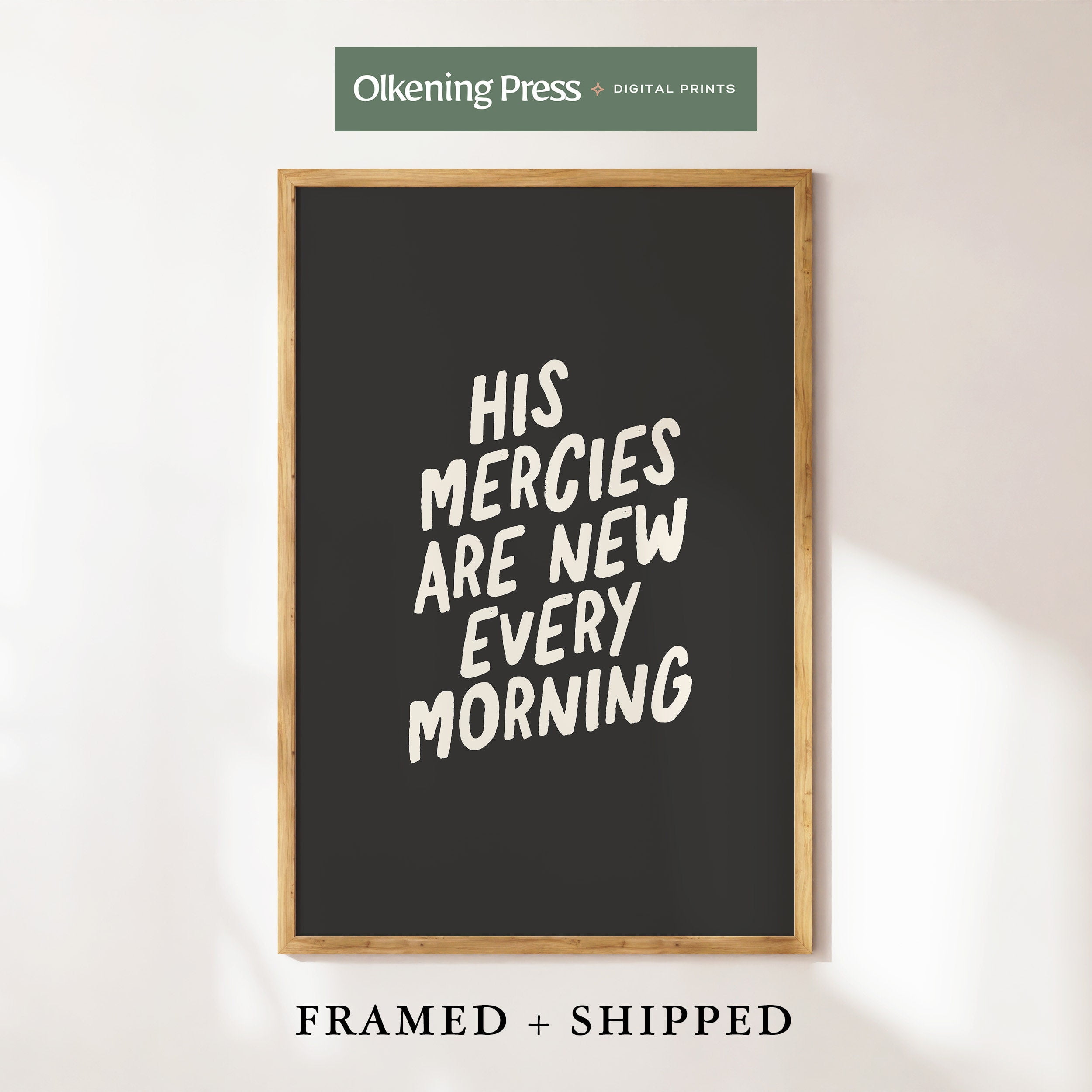 POSTER His Mercies Are New Every Morning Christian Wall Art Bible Verse ...