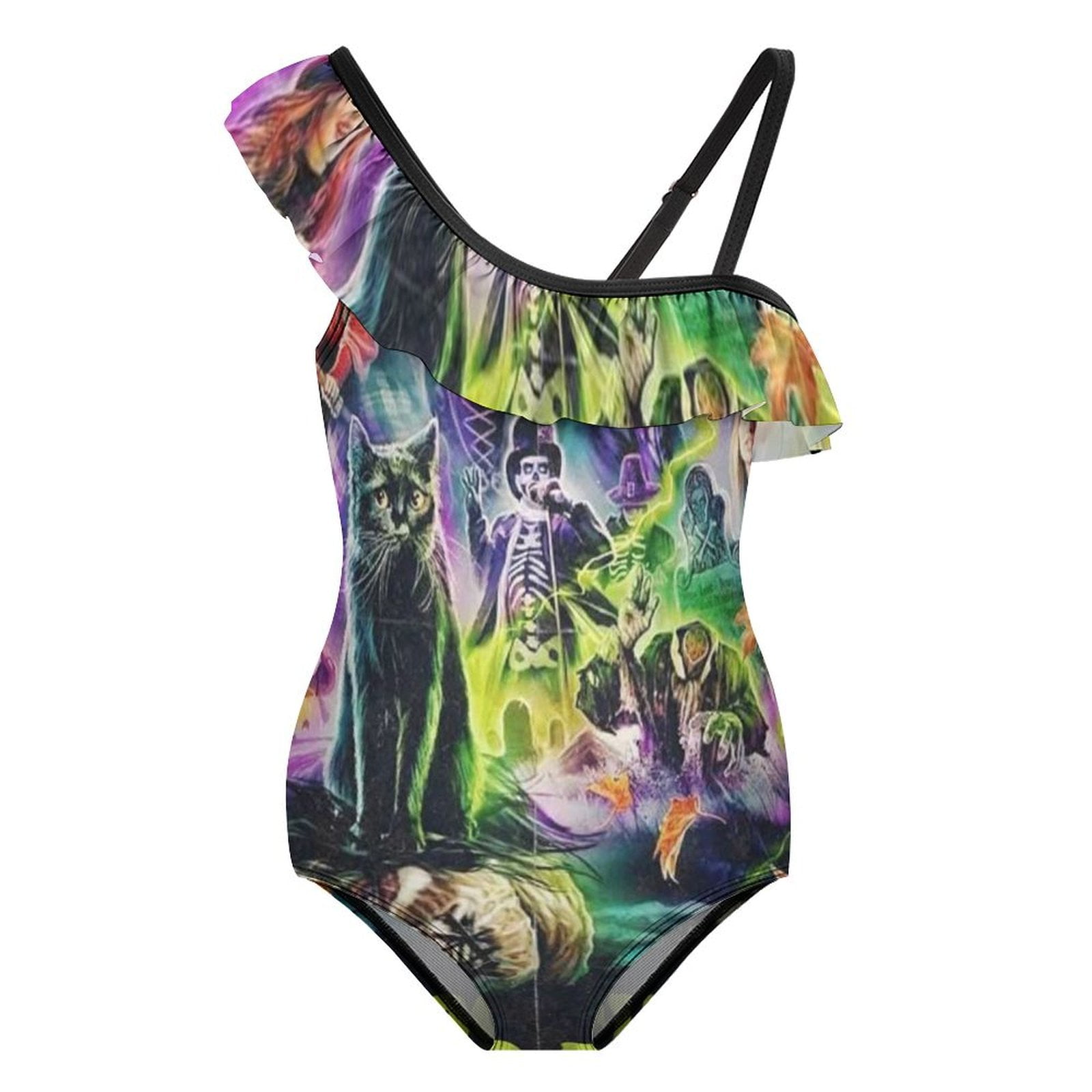 Poster Hocus Pocus Kids Swimsuit Swimwear Adjustable One Shoulder ...