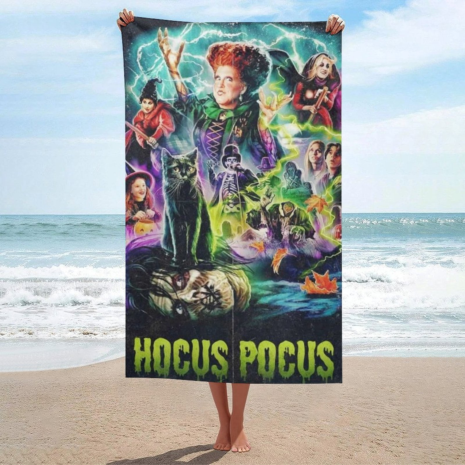 Poster Hocus Pocus Quick-Dry Beach Towel Microfiber Soft Absorbent Bath ...