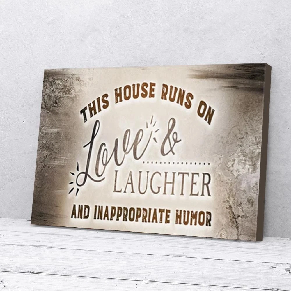 Poster This Home Runs On Love And Laughter- UNFRAMED Poster Prints ...