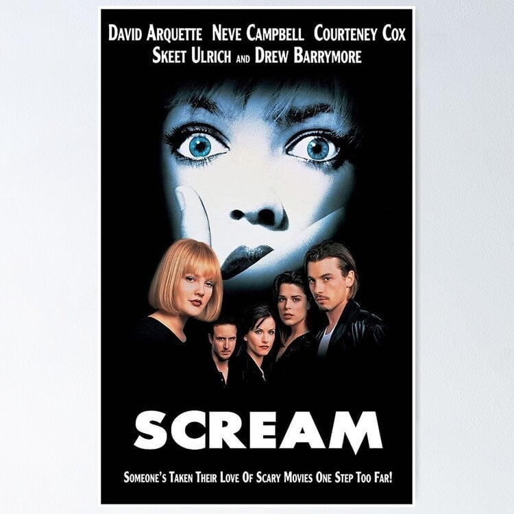 Poster Horror Mask Scene Poster, Thriller Aesthetic Art Print No Framed ...