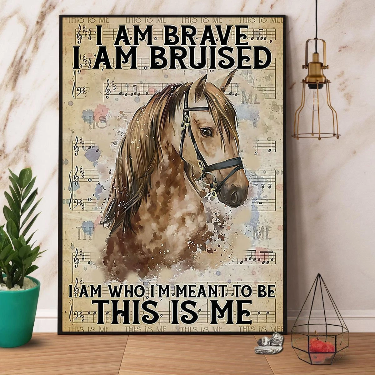 Poster Horse I Am Brave I Am Bruised - UNFRAMED Poster Prints, Wall Art ...