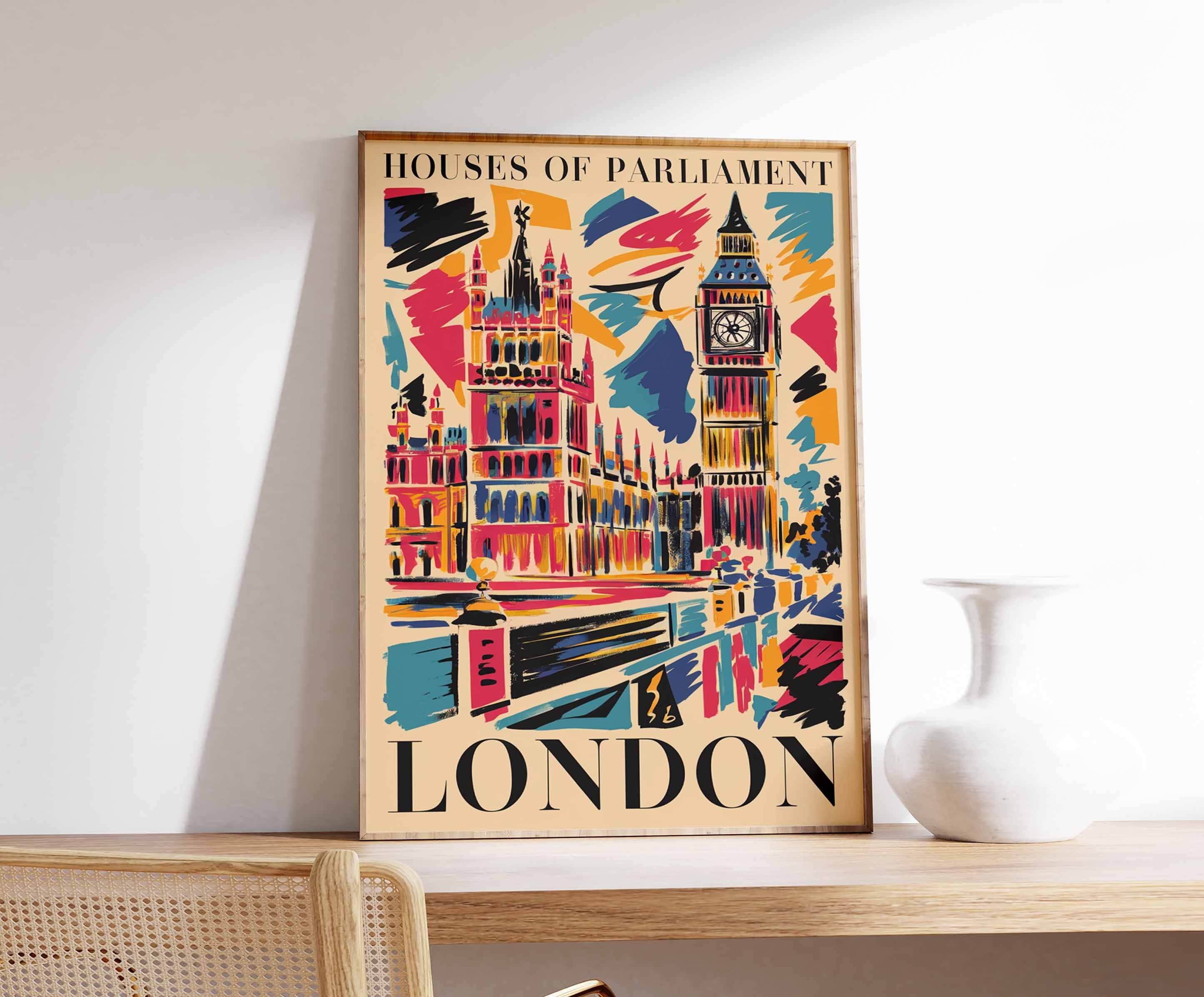 Poster Houses of Parliament Poster , London Print, London Art, London ...
