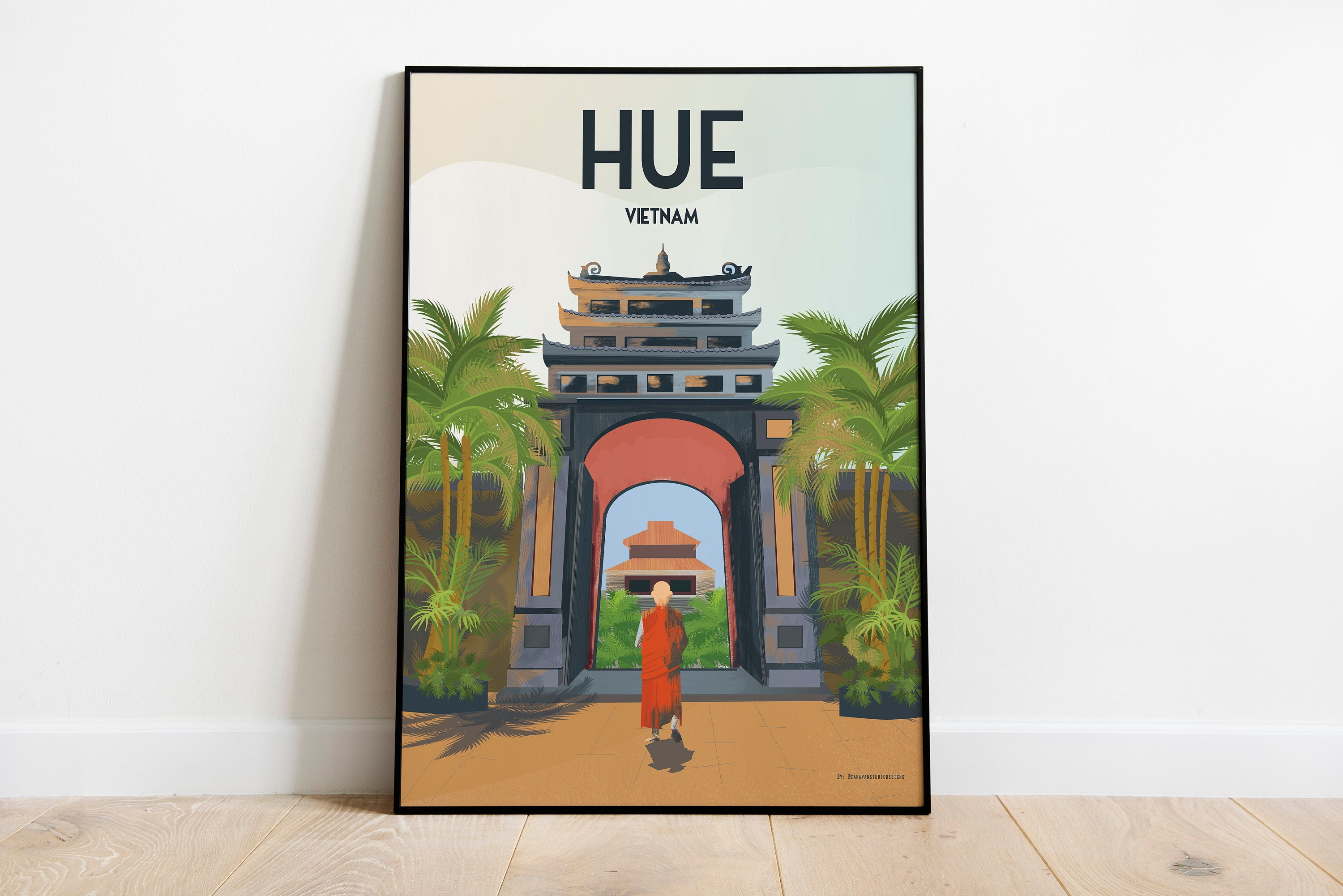 POSTER Hue city Vietnam Poster Travel Poster -UNFRAMED - Walmart.com