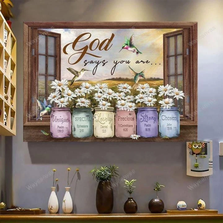 Poster Hummingbird By Window - God Says You Are Jesus Landscape, Print ...