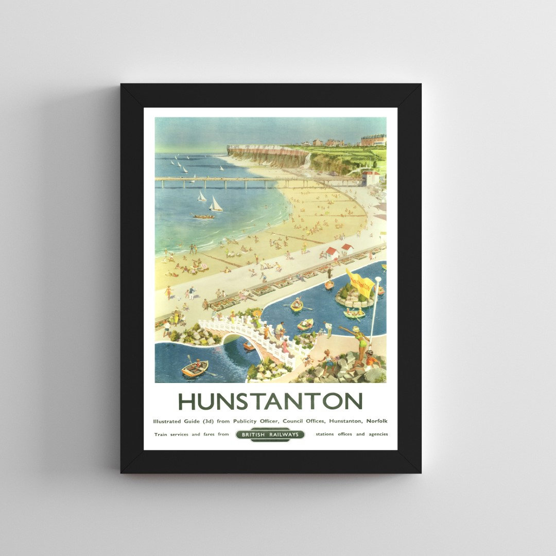 Poster Hunstanton Norfolk British Railways Travel Poster -UNFRAMED ...