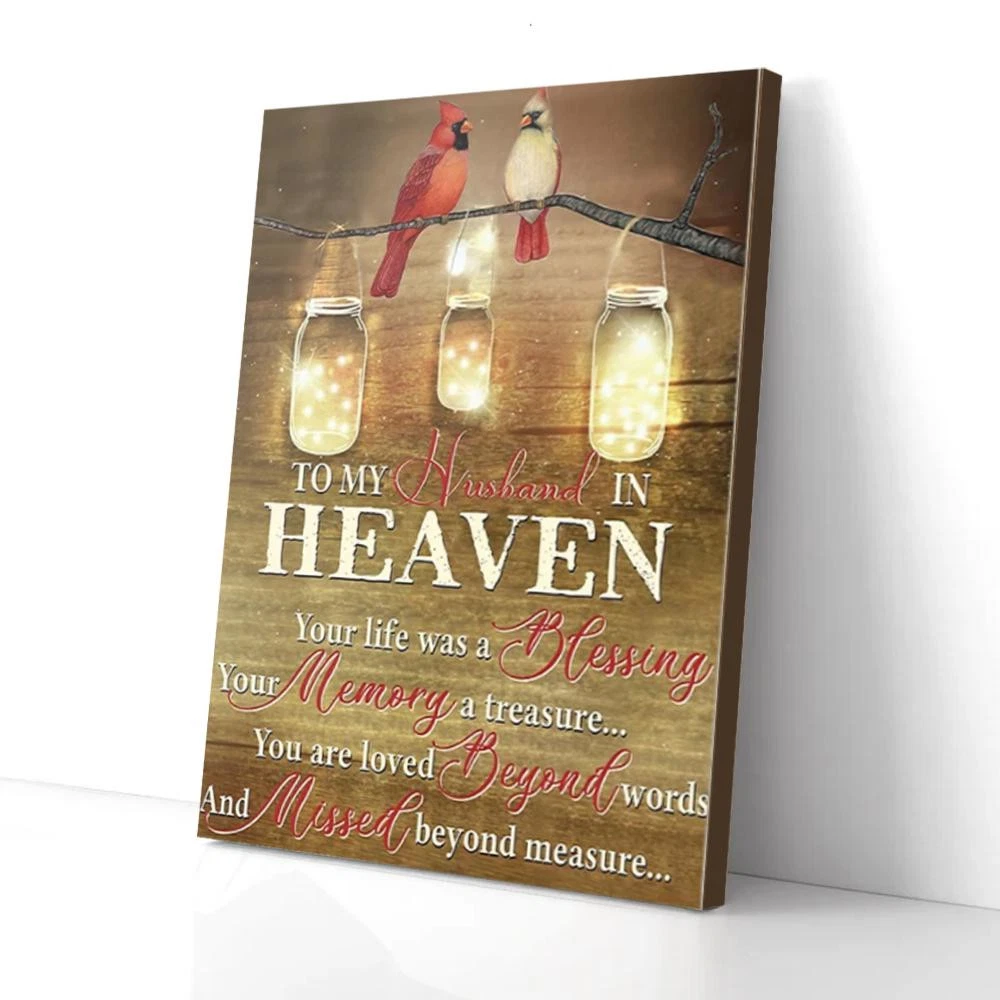 Poster To My Husband In Heaven Cardinal Couple- UNFRAMED Poster Prints ...