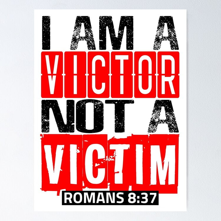 Poster I Am A Victor Not A Victim Poster - No Framed, Vintage Wall Art ...