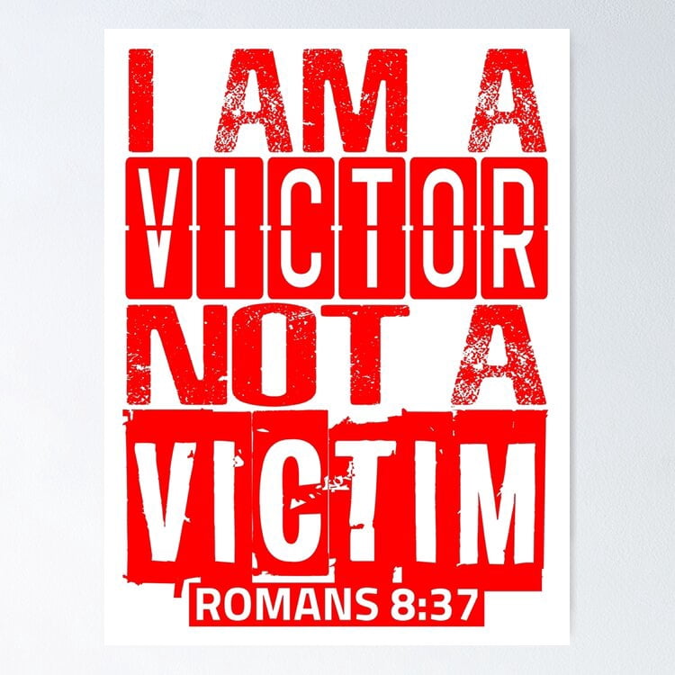 Poster I Am A Victor Not A Victim Poster - No Framed, Vintage Wall Art ...