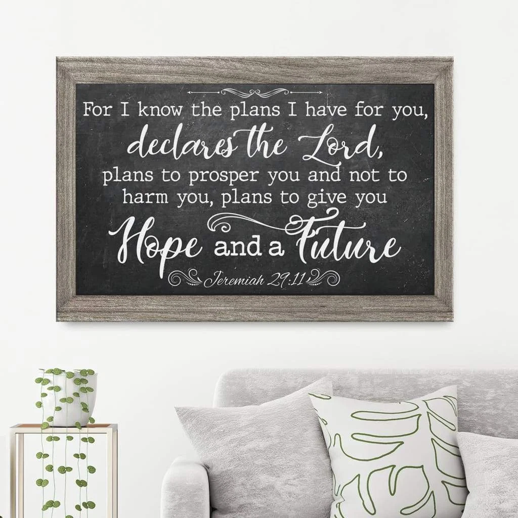 Poster For I Know The Plans I Have For You Jeremiah 2911 Bible Verse ...