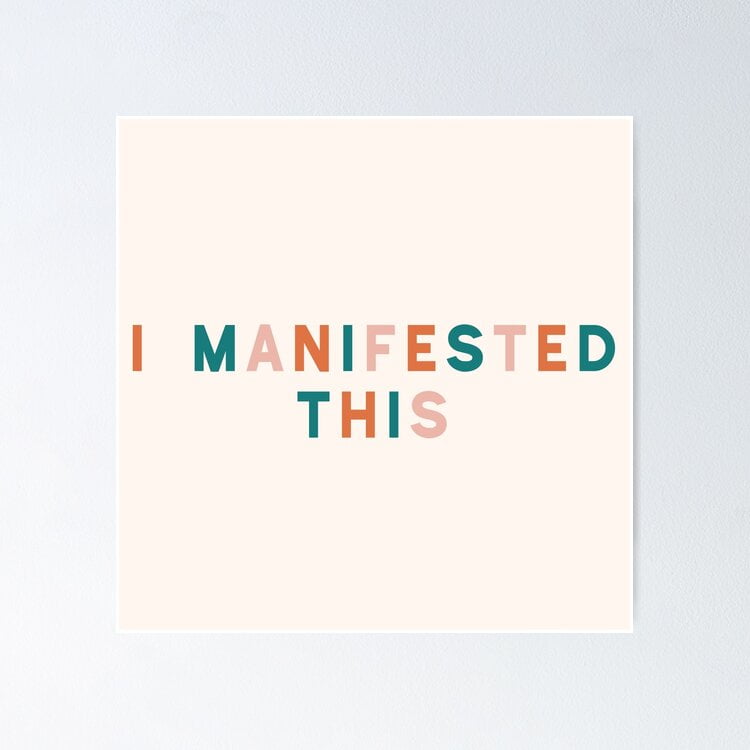 Poster I Manifested This - No Framed, Vintage Wall Art, Trendy Retro ...