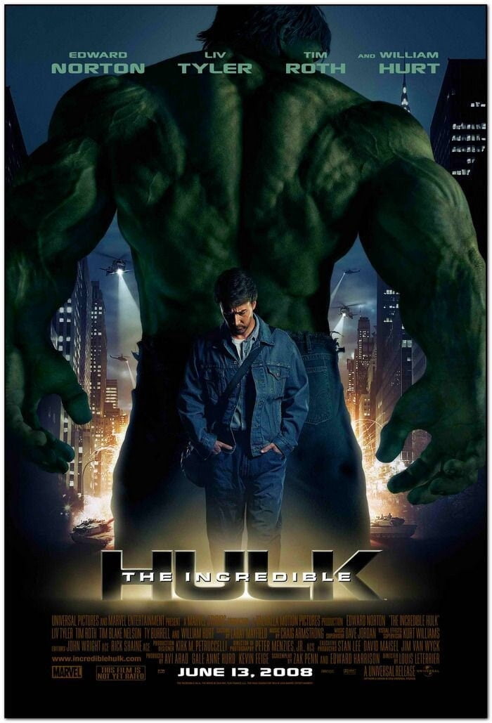 Poster INCREDIBLE HULK - Original 1-Sheet Movie Poster - Style A - 2008 ...