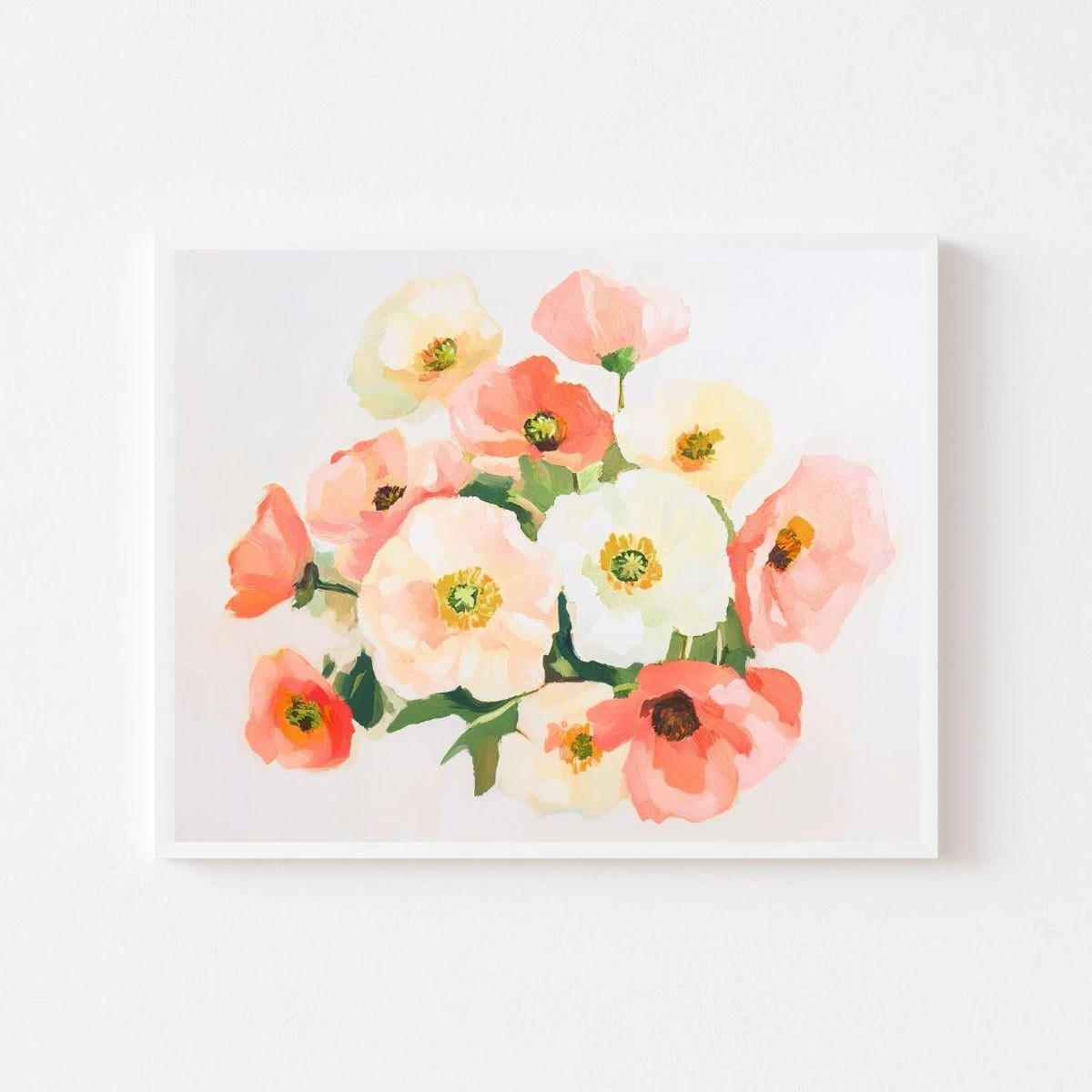 Poster Icelandic Poppy Bouquet Painting | Colorful Poppies Wall Art ...