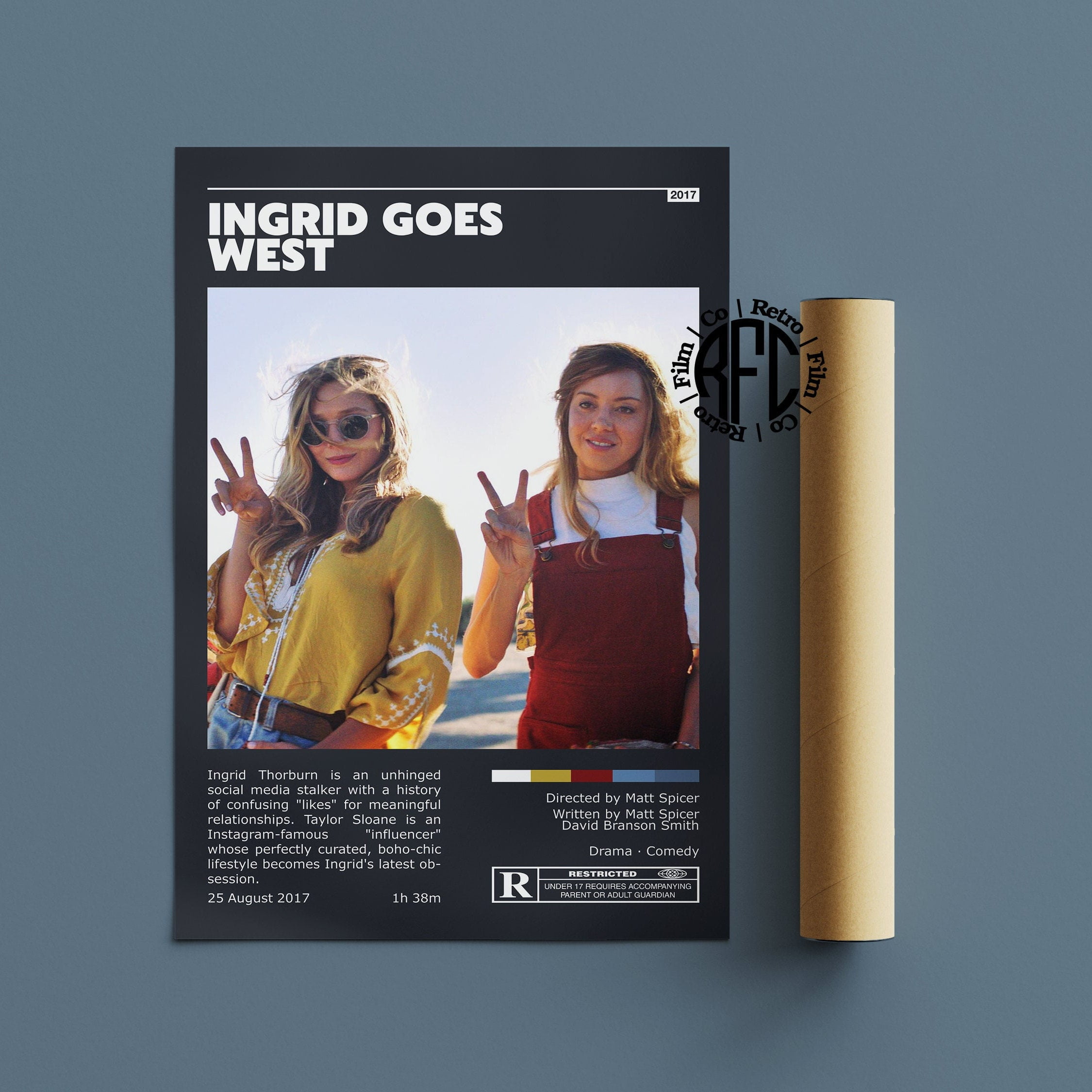 Poster Ingrid Goes West Retro Vintage Poster | Minimalist Movie Poster ...